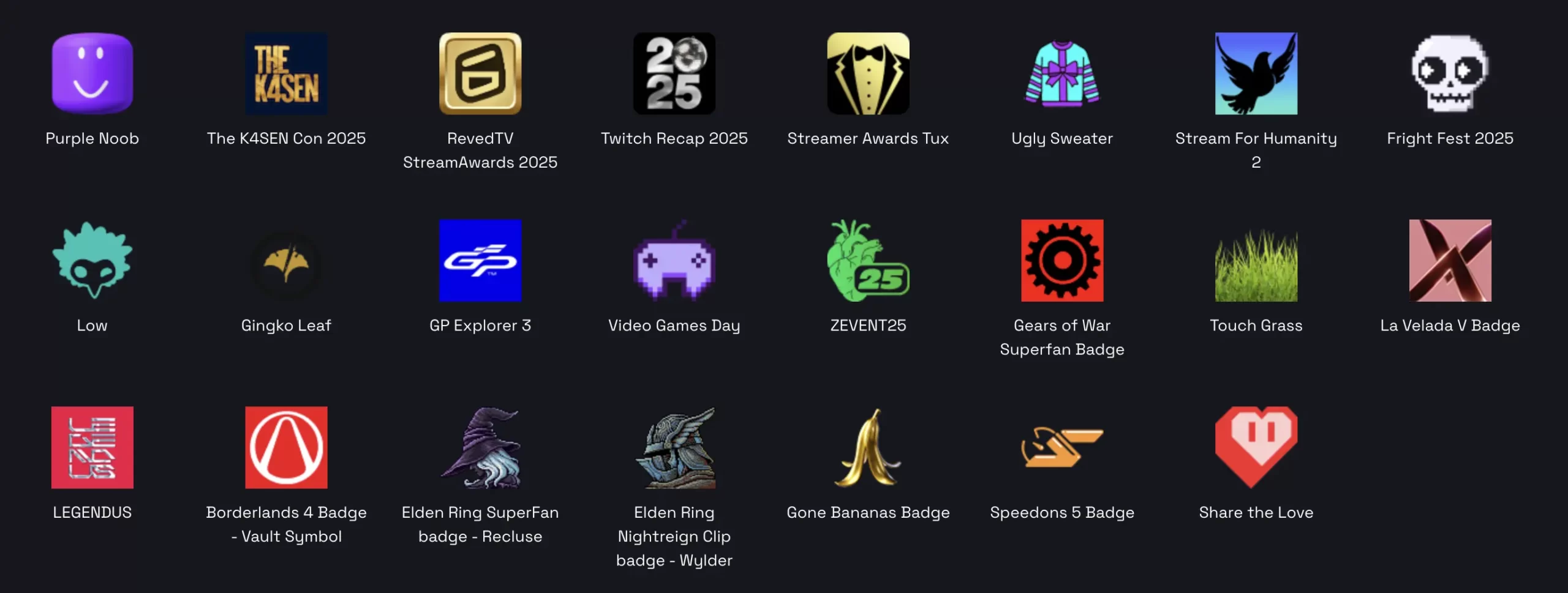 Twitch Badges Recap 2025