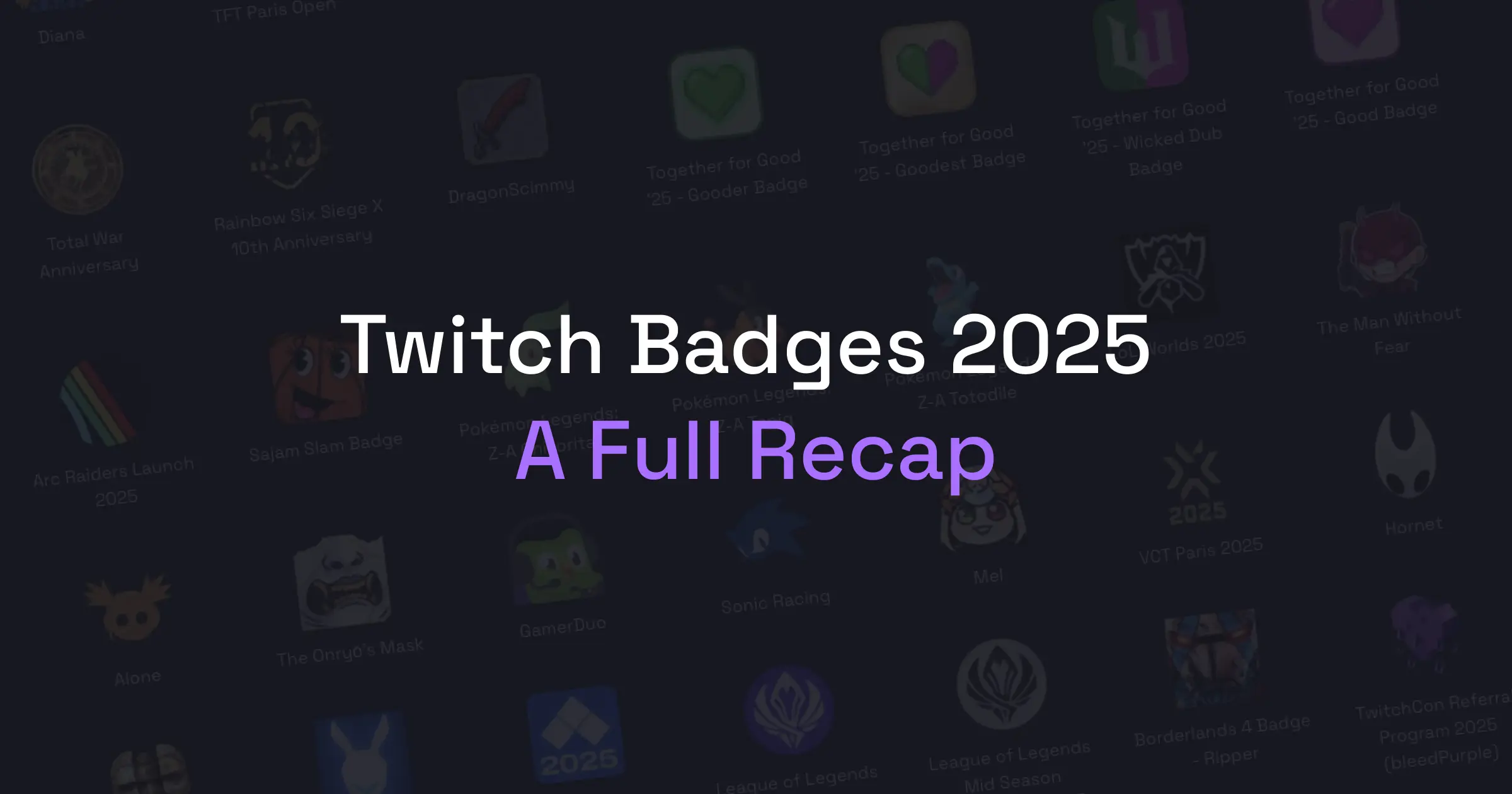 Twitch Badges Recap 2025