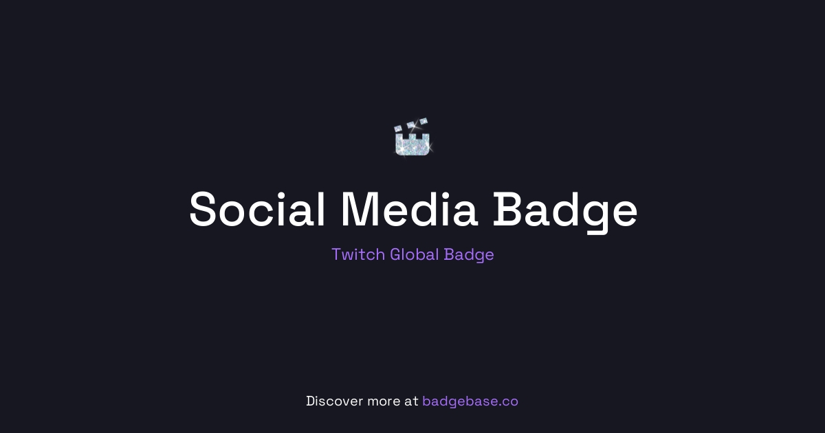 Social Media Badge Twitch Chat Badge – Full Description