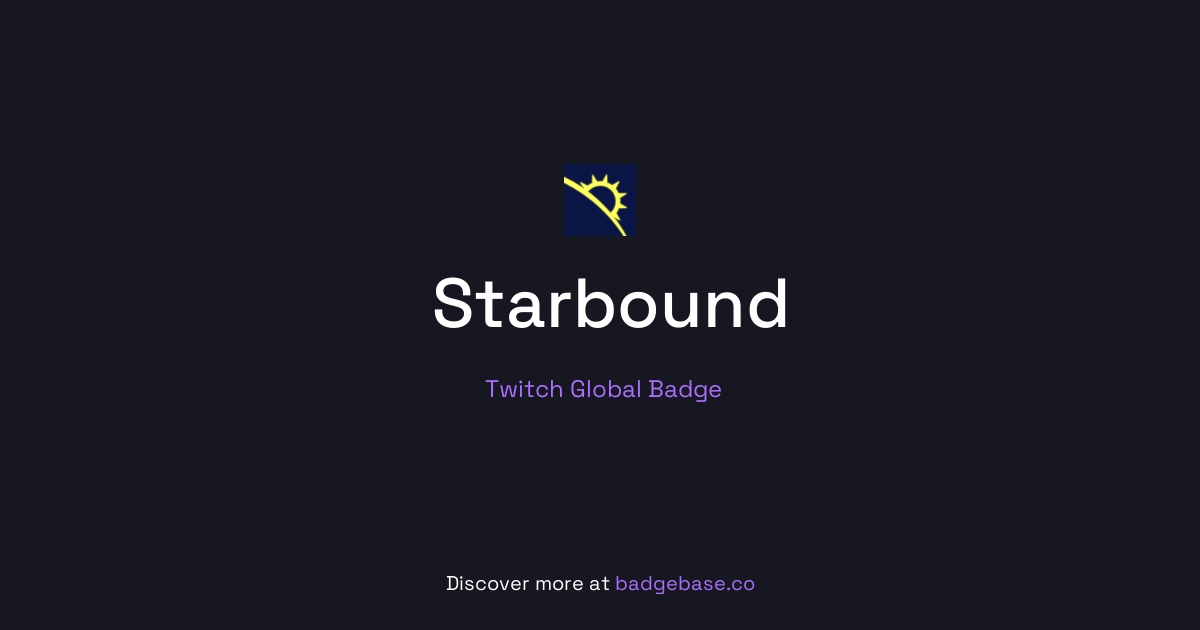 Starbound Twitch Chat Badge – Full Description