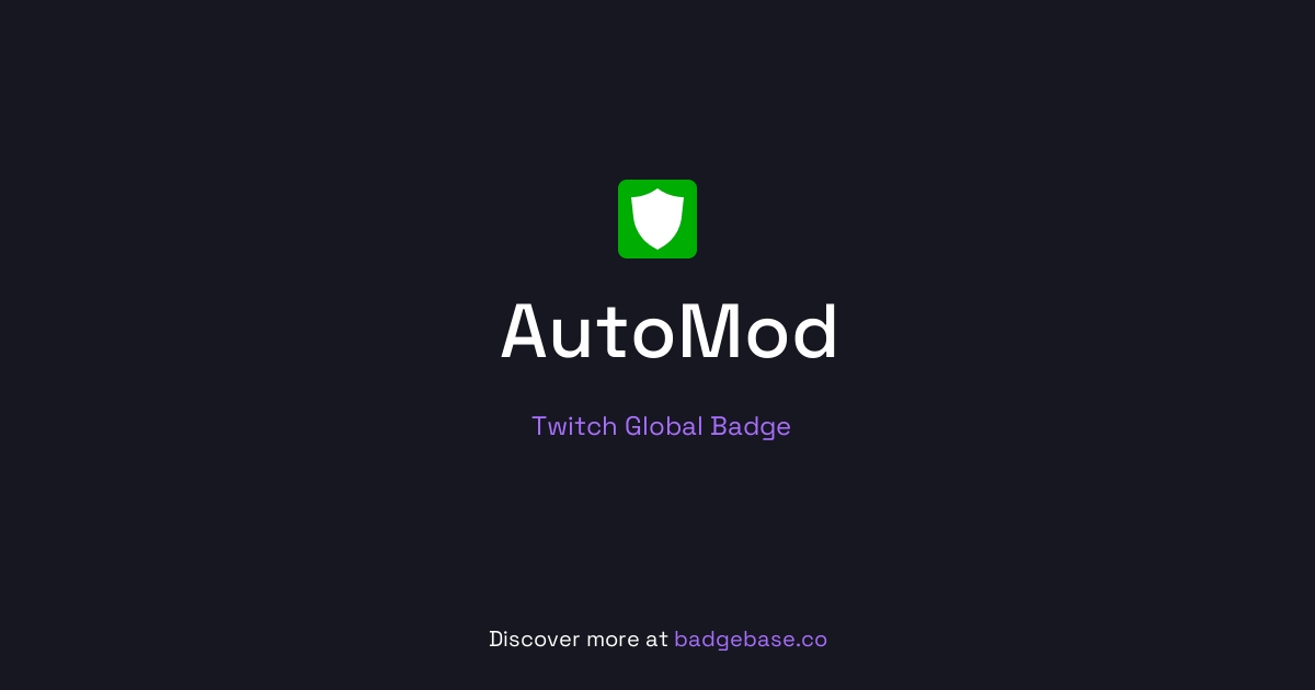 AutoMod Twitch Chat Badge – Full Description