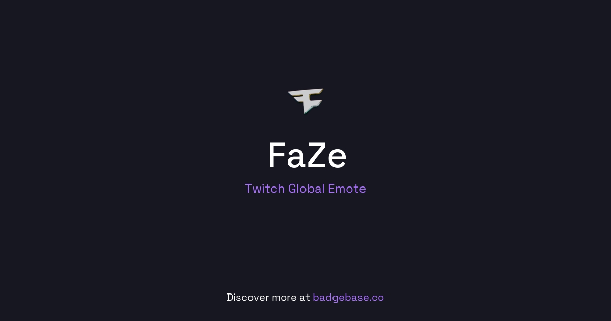 FaZe Twitch Chat Emote – Full Description