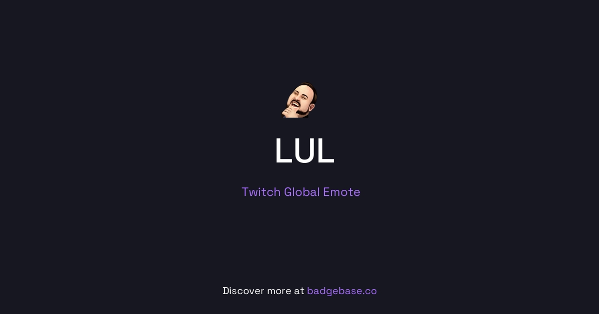 LUL Twitch Chat Emote – Full Description