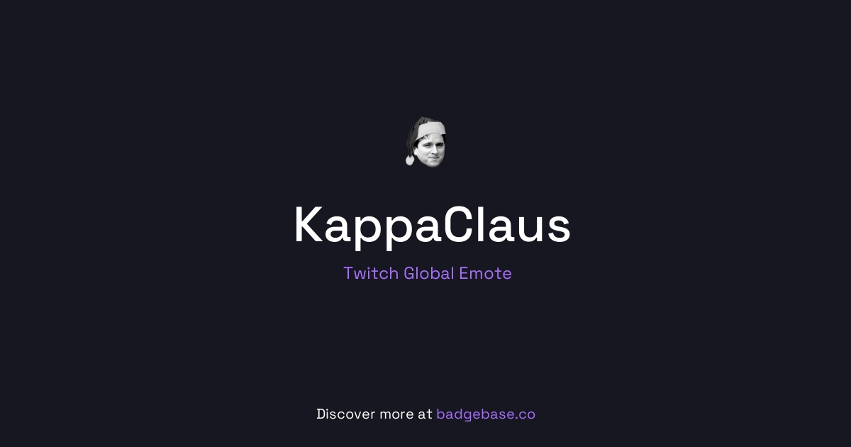 KappaClaus Twitch Chat Emote – Full Description