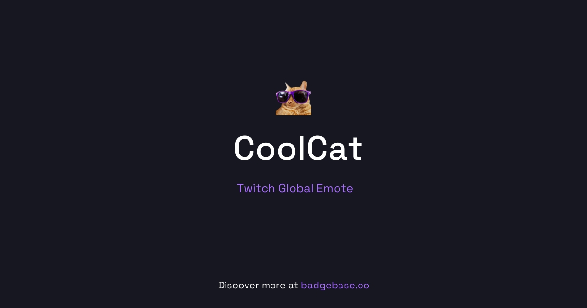 CoolCat Twitch Chat Emote – Full Description