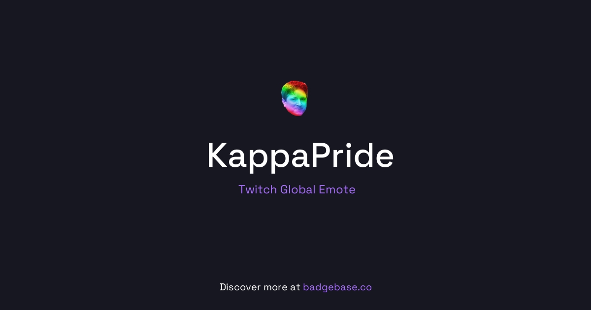 KappaPride Twitch Chat Emote – Full Description