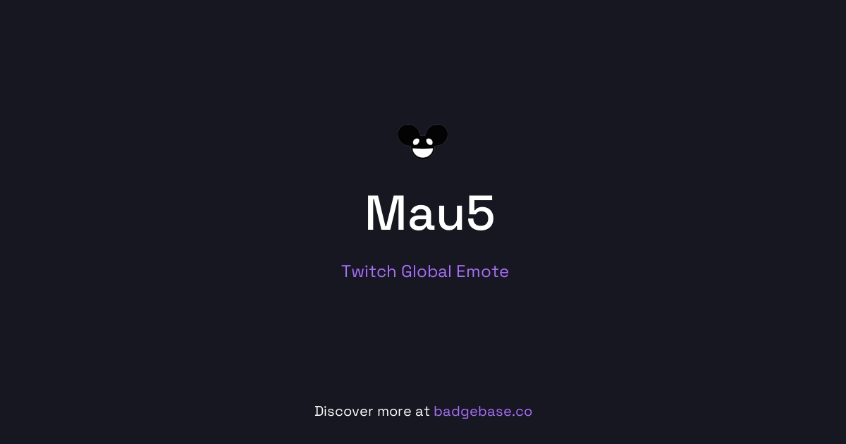Mau5 Twitch Chat Emote – Full Description