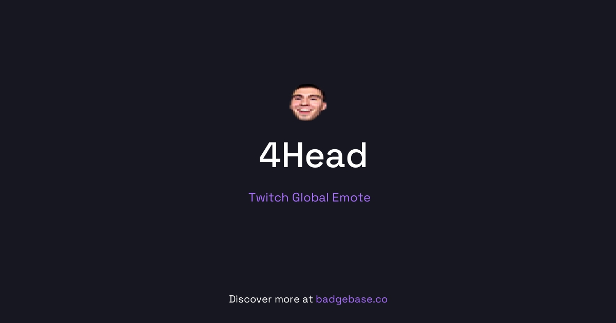 4Head Twitch Chat Emote – Full Description