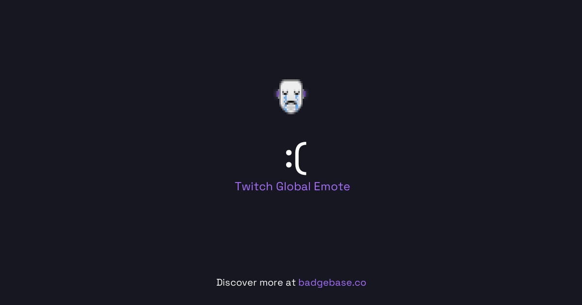 🙁 Twitch Chat Emote – Full Description